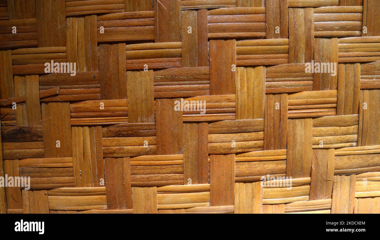 beautiful wall made of woven bamboo Stock Photo - Alamy