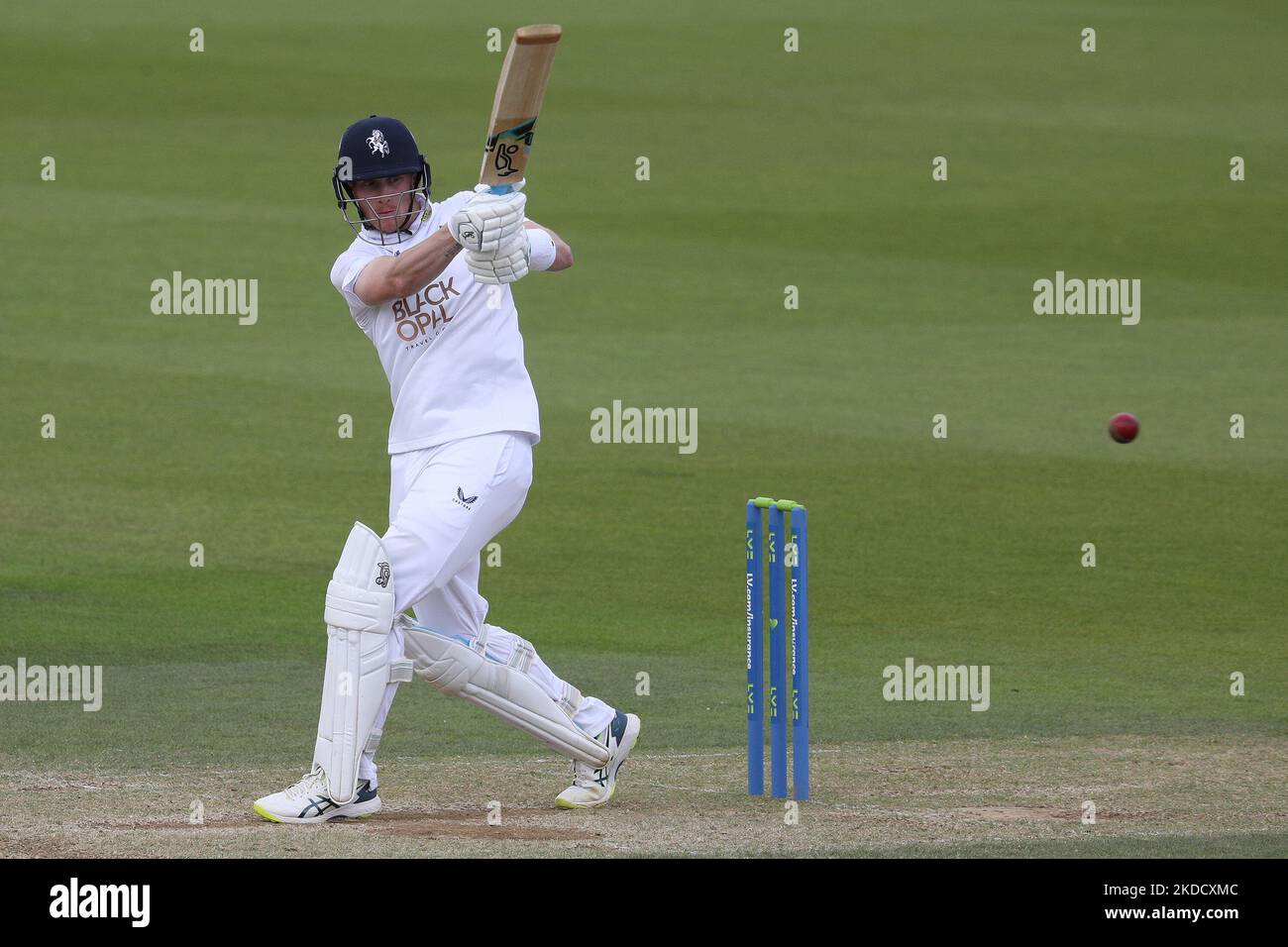 Jordan Cox of Kent in batting action during the LV= County Championship ...