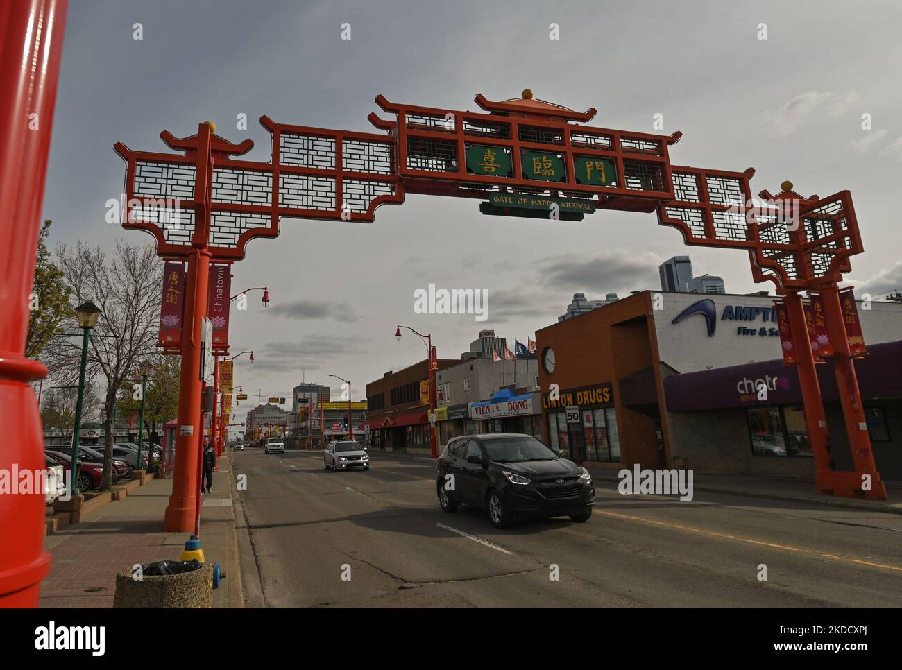 Main street and entrance Gate to Edmonton's Chinatown. Friday, May 20 ...
