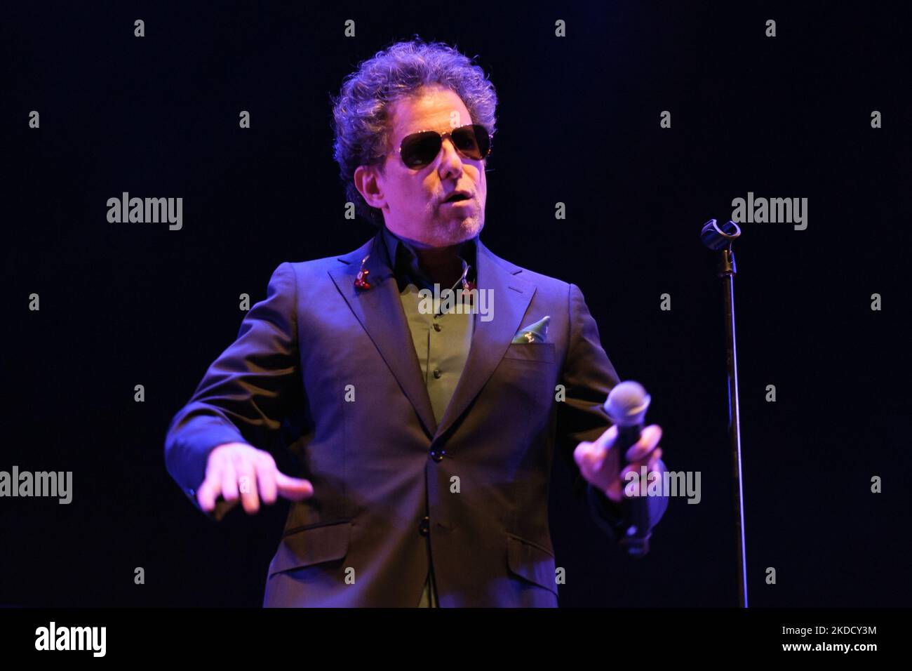 The singer Andres Calamaro performs during the concert at the Wizink ...