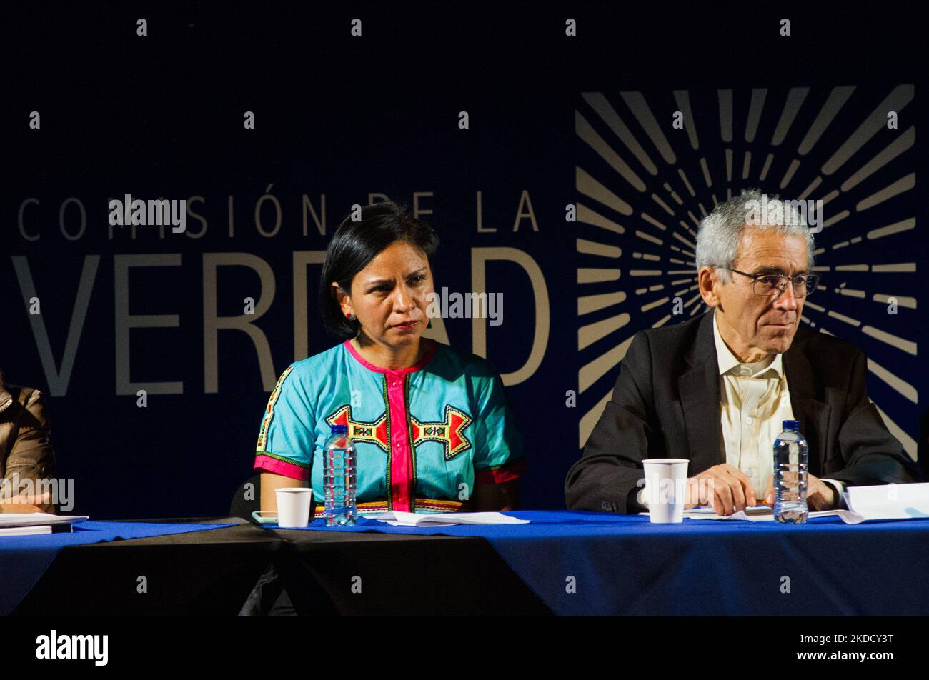 President of the Truth Commission Francisco de Roux and members of the ...