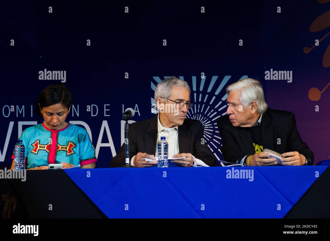 President of the Truth Commission Francisco de Roux and members of the ...
