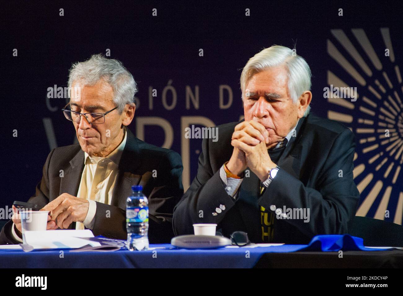 President of the Truth Commission Francisco de Roux and members of the ...