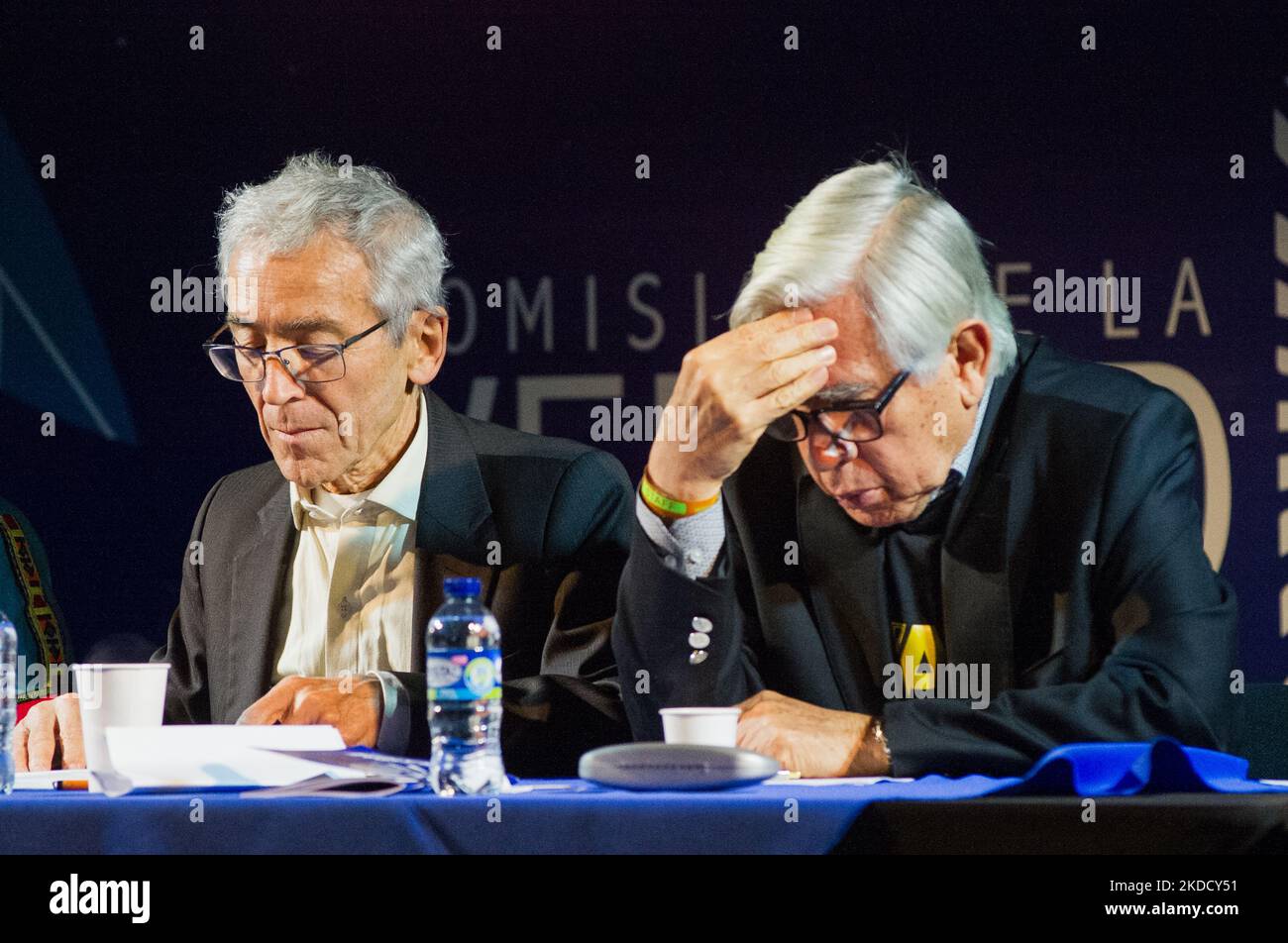 President of the Truth Commission Francisco de Roux and members of the ...