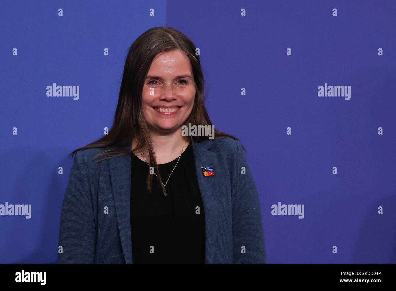 Prime Minister of Iceland Katrin Jakobsdottir during the welcome ...