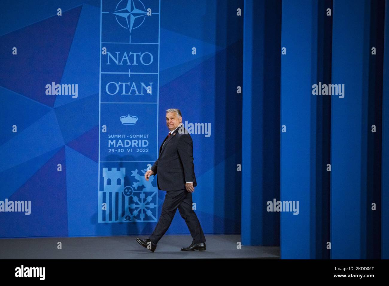 The Prime Minister of Hungary, Victor Orban, enters to the opening ...