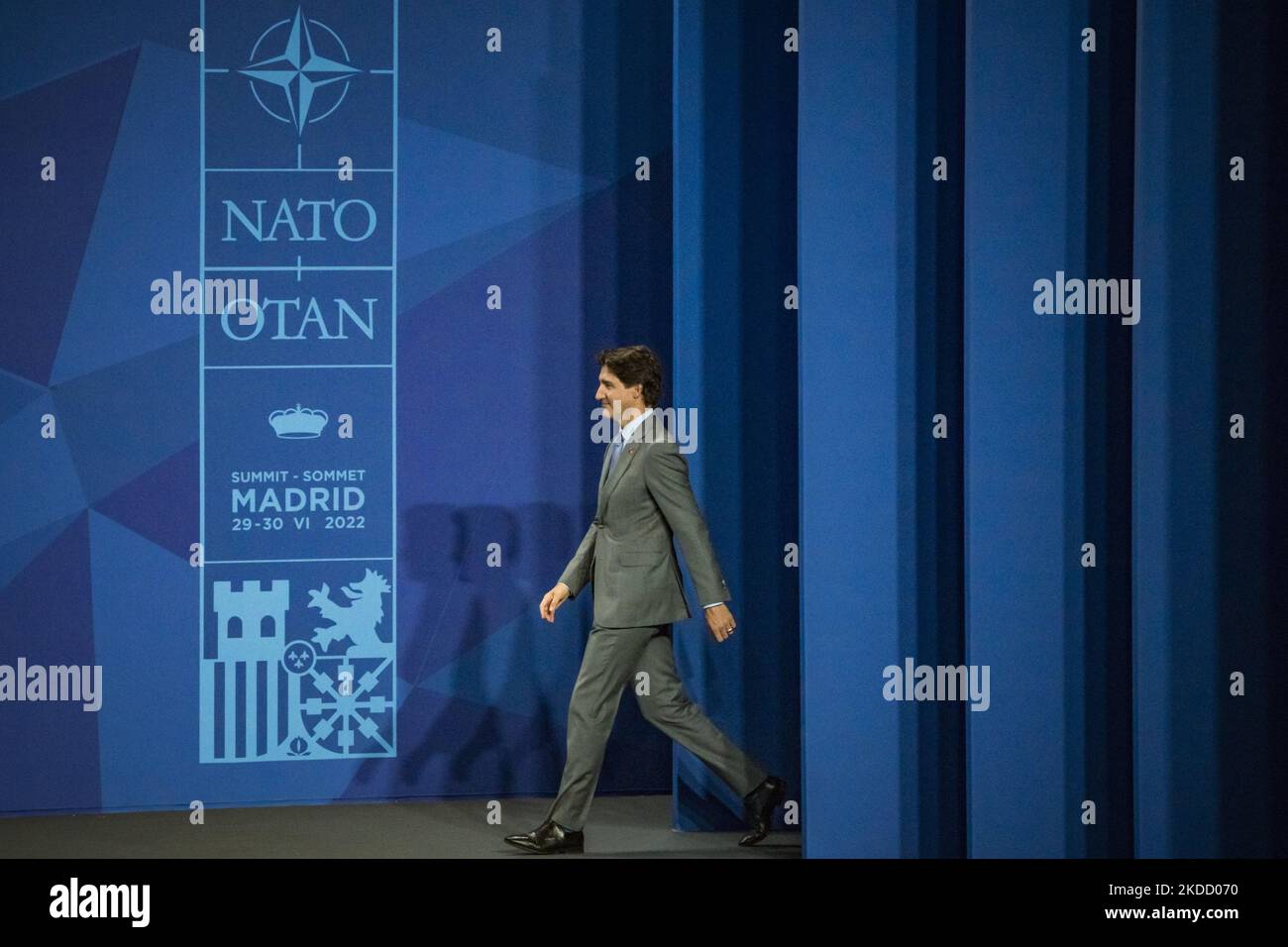 The Prime Minister of Canada, Justin Trudeau, enters to the opening ...