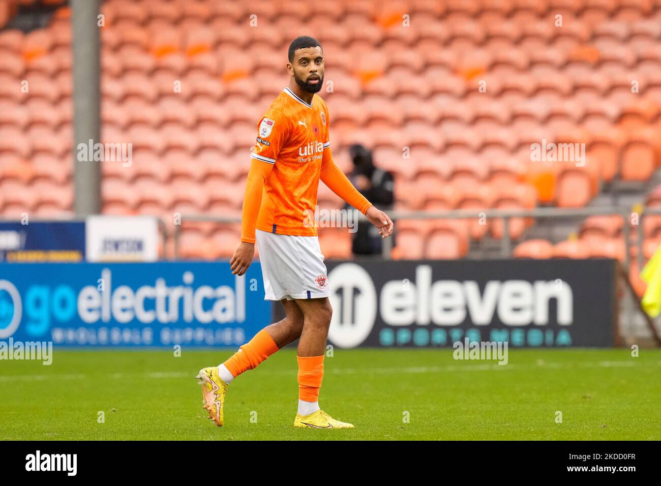 CJ Hamilton #22 of Blackpool during the Sky Bet Championship match ...
