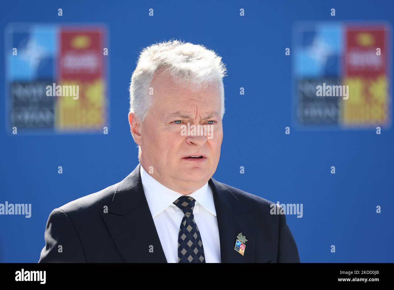 President of Lithuania Gitanas Nauseda arrives to the venue on the last ...