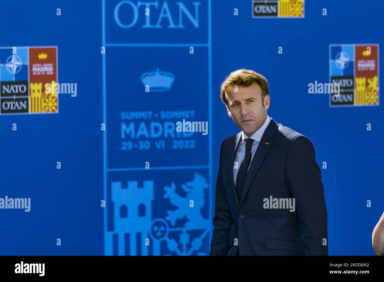 Emmanuel Macron, President of the Republic of France, arrives to the ...