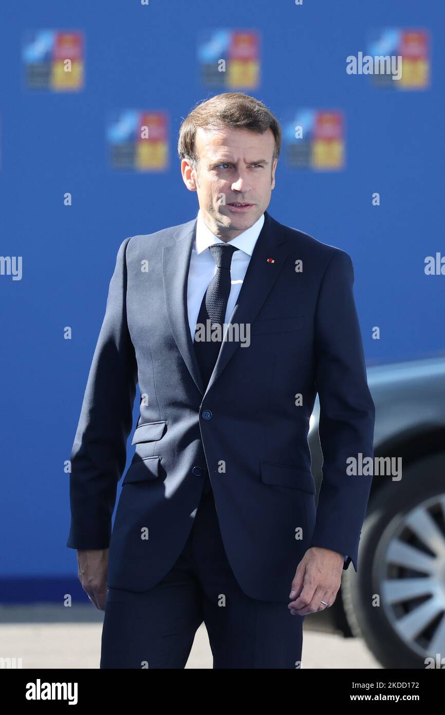 President of France Emmanuel Macron arrives to the venue on the final ...