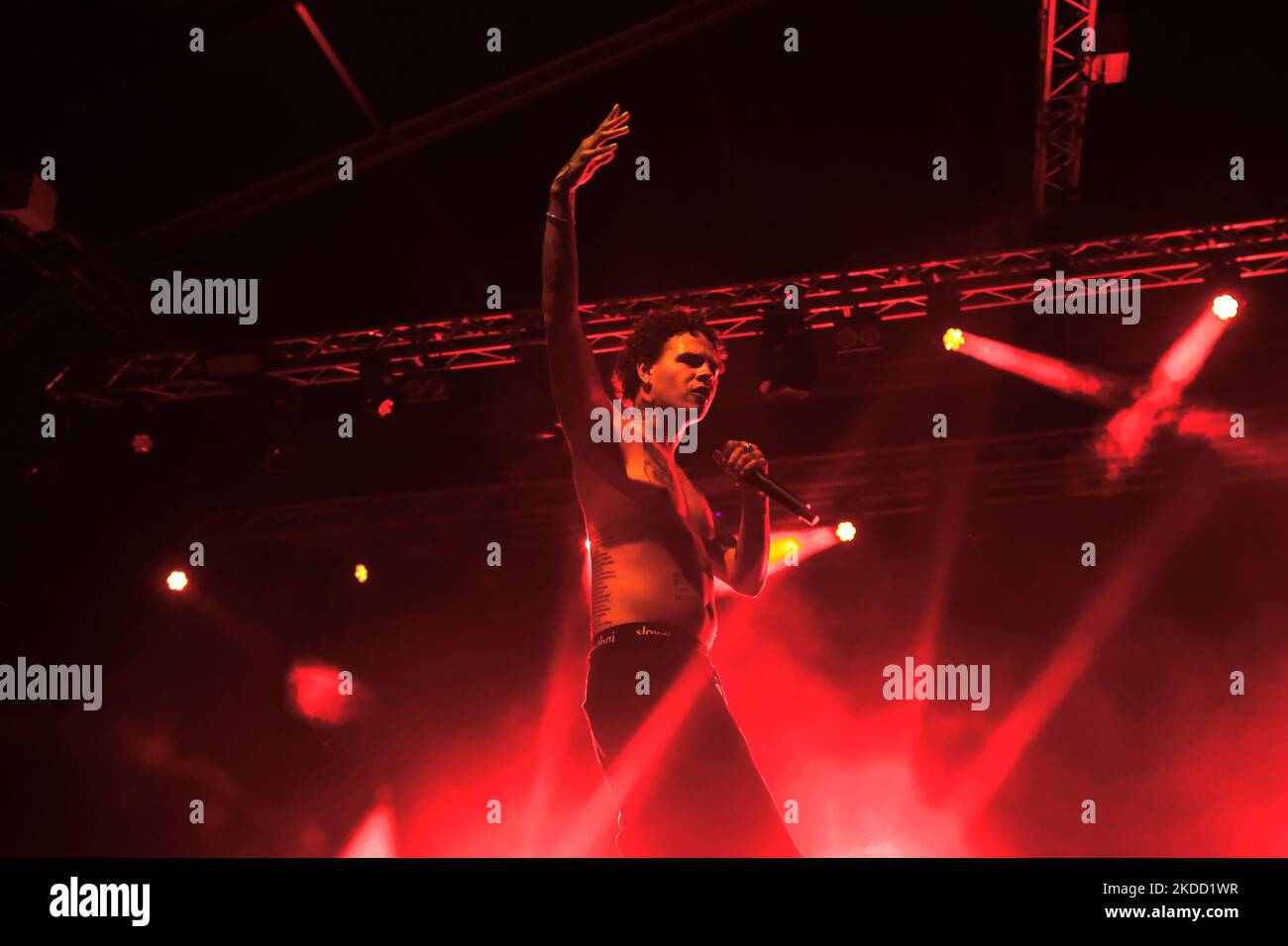 British rapper Slowthai in concert at Circolo Magnolia in Milano, Italy ...