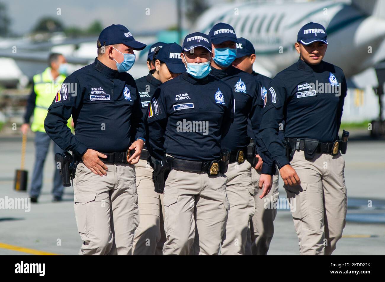 INTERPOL Police officers are seen during Nini Johana Usuga alias 'La ...