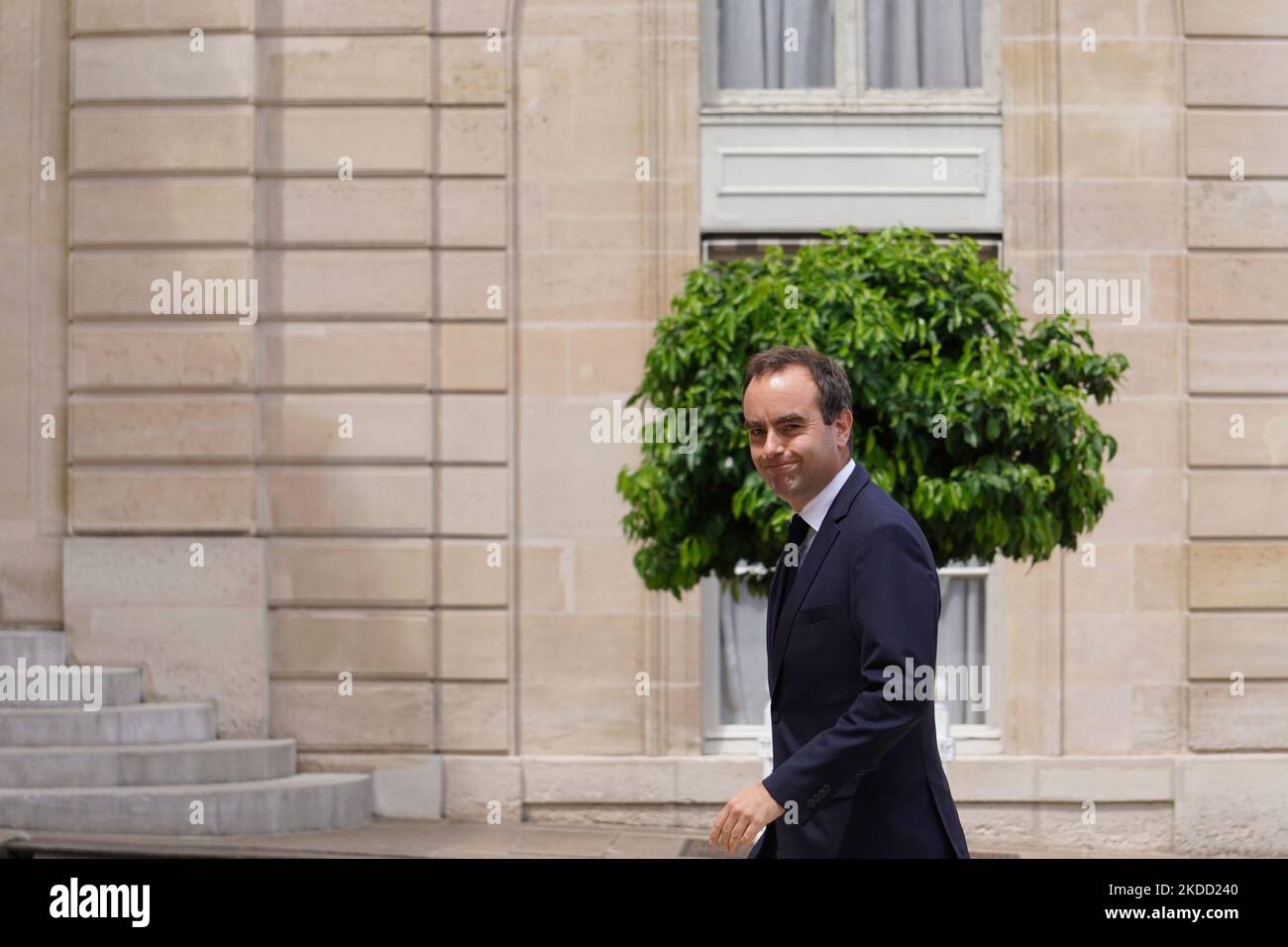 French Defense Minister Sebastien Lecornu arrives for a working lunch ...