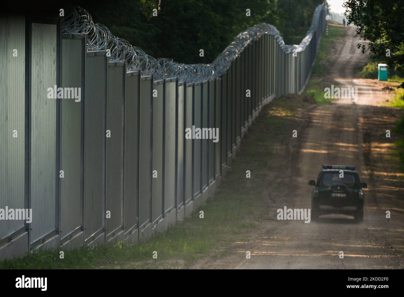 General view of the new wall on the Polish-Belarusian border. Prime ...