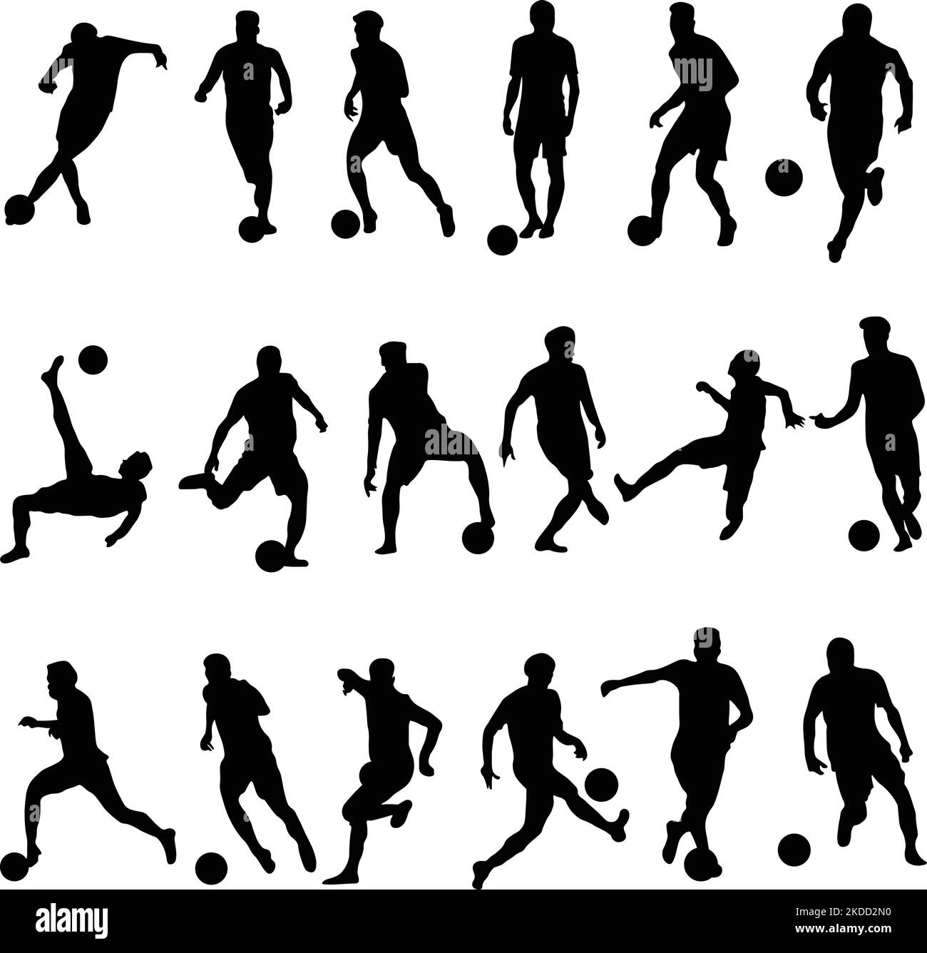 A vector illustration of the football player figurines Stock Vector ...