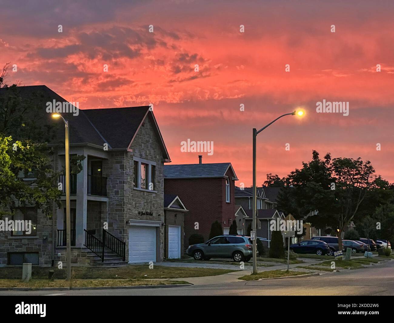 Magnificent sunset in Toronto, Ontario, Canada, on July 01, 2022 ...