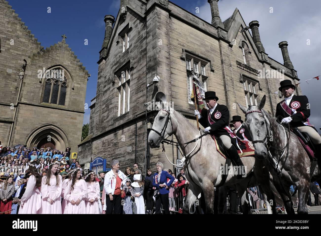 Peebles, UK - June 25: Peebles Beltane - Red Letter Day Peebles Beltane ...