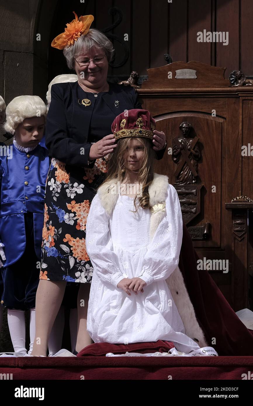 Peebles, UK - June 25: Peebles Beltane - Red Letter Day Peebles Beltane ...