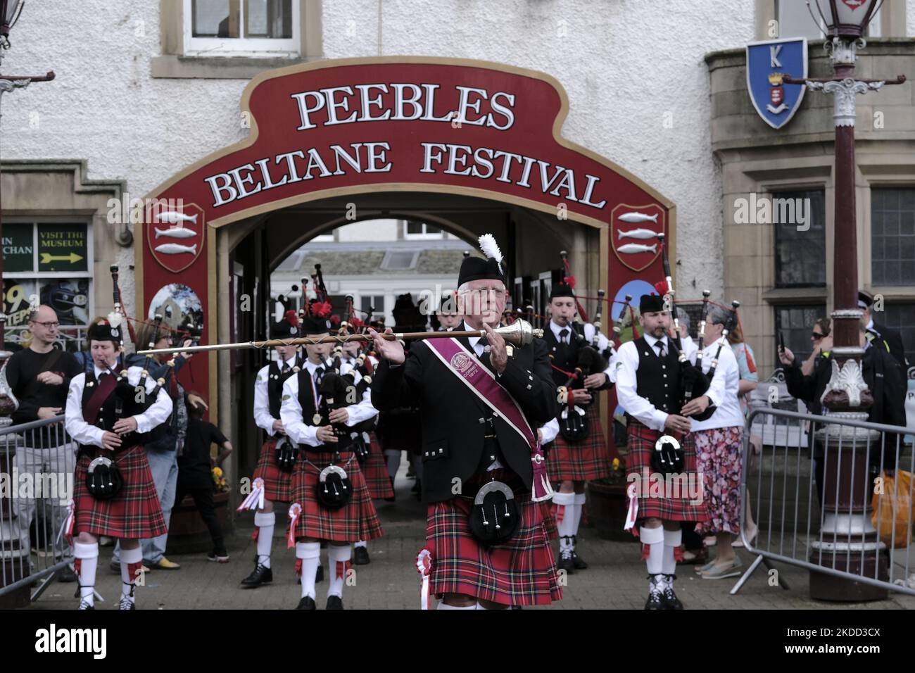 Peebles, UK - June 25: Peebles Beltane - Red Letter Day Peebles Beltane ...