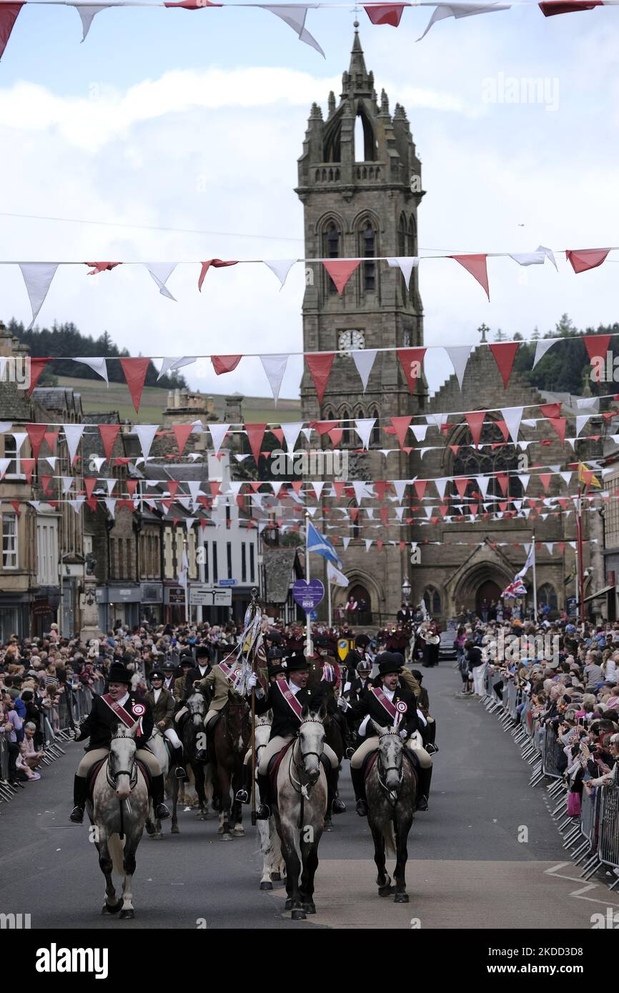 Peebles, UK - June 25: Peebles Beltane - Red Letter Day Peebles Beltane ...