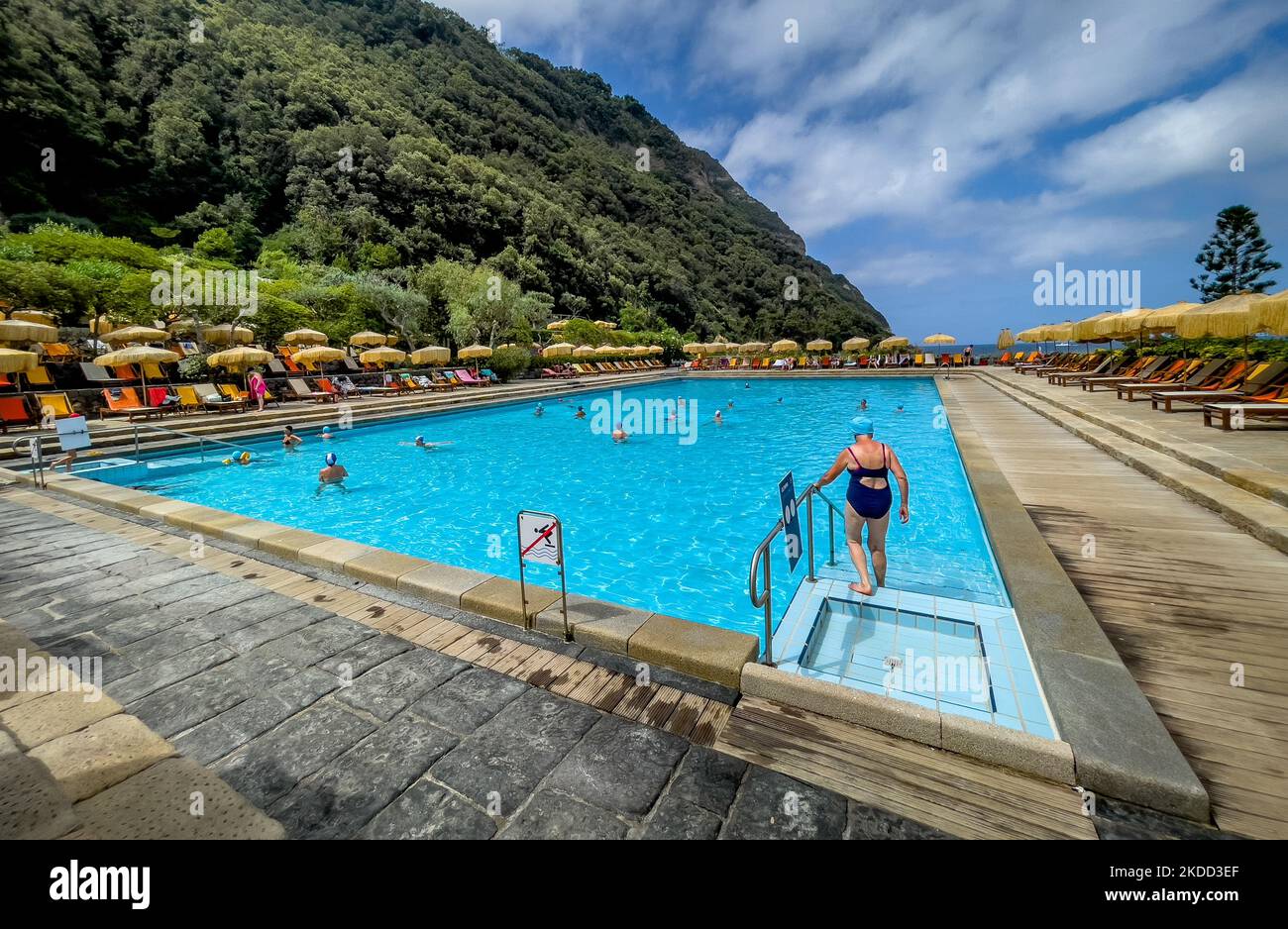 A view of Giardini Poseidon Terme, the largest thermal park of the ...