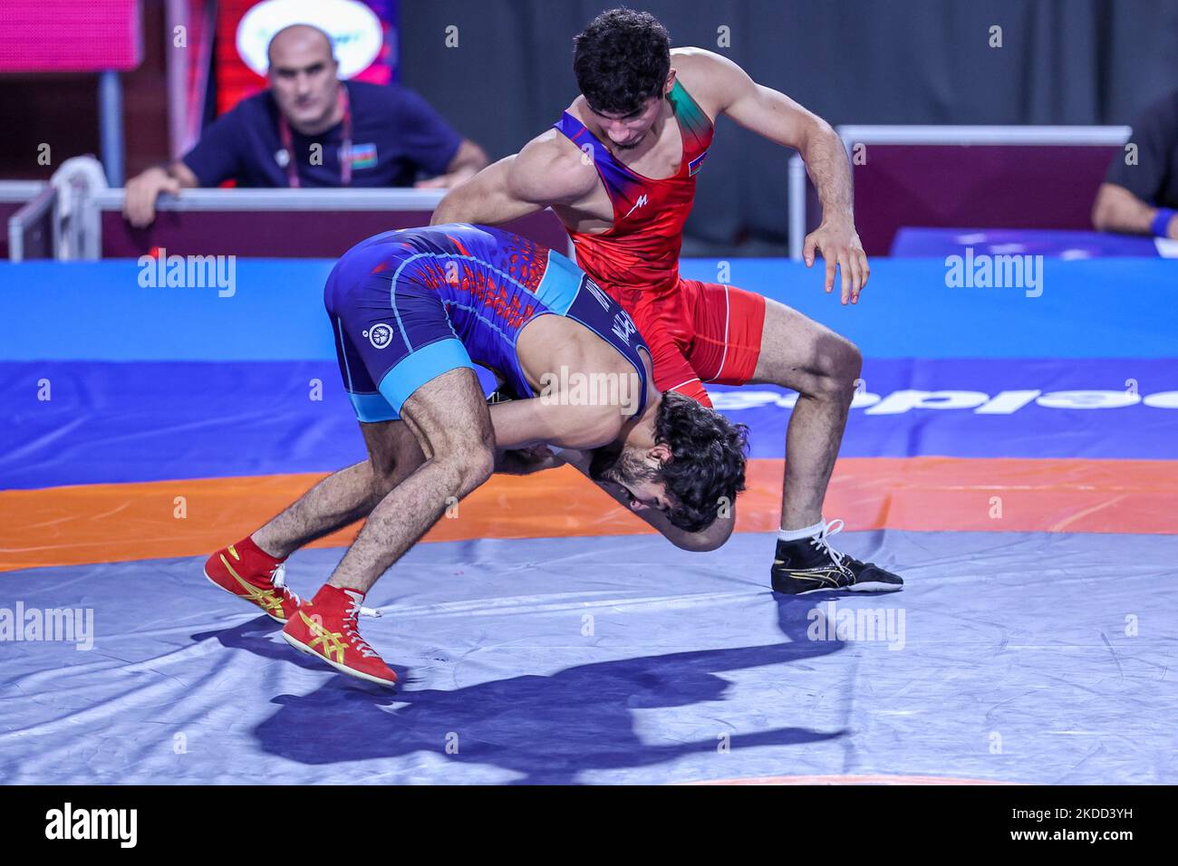 Sabir Jafarov (AZE) vs Hayk Papikyan (ARM) FS 70kg during the Wrestling ...
