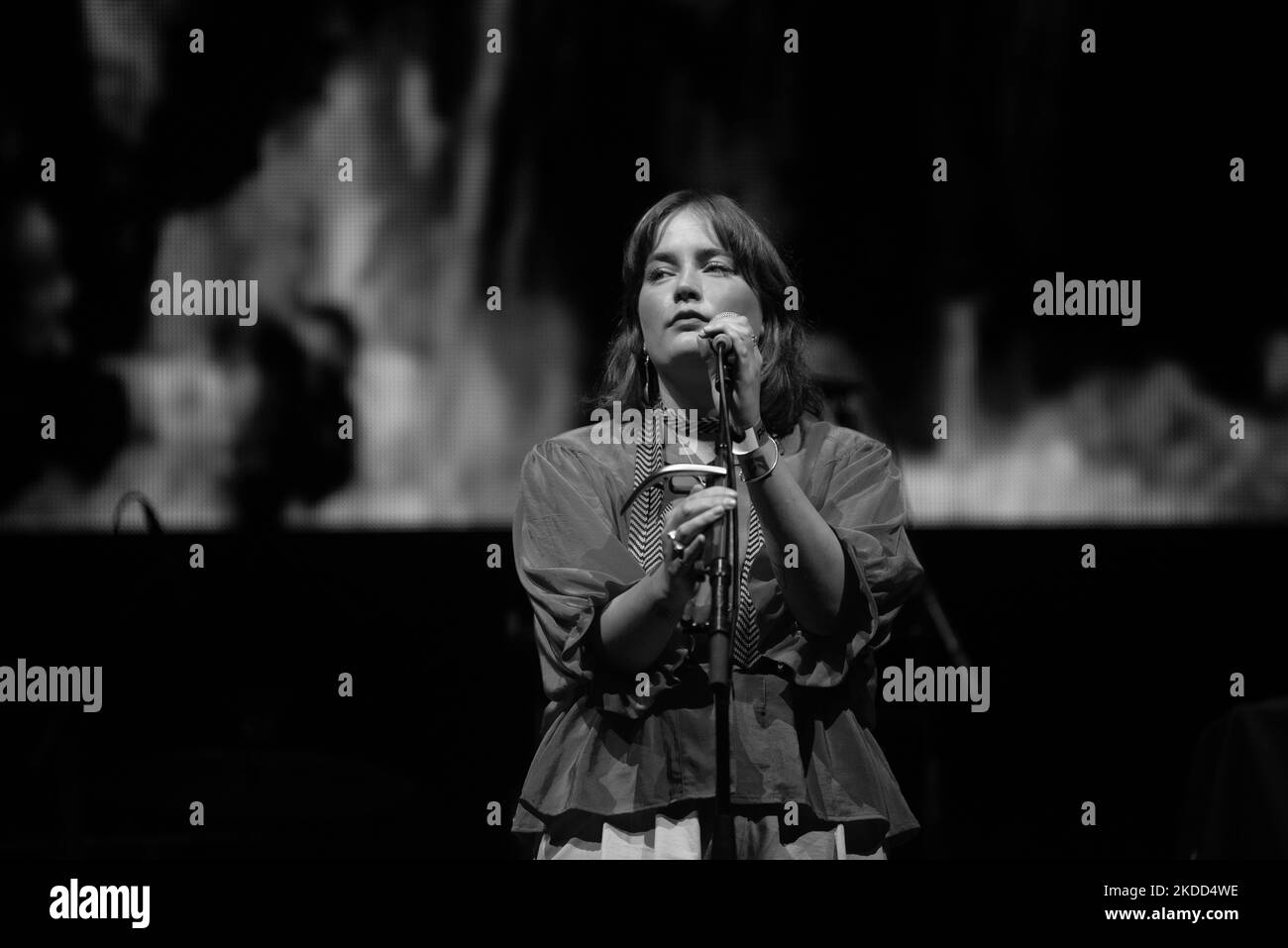 British indie pop singer Katy J Pearson performing with her band at the ...