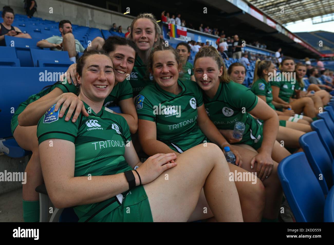 Members of Ireland's national rugby sevens team seen befo re the Awards ...