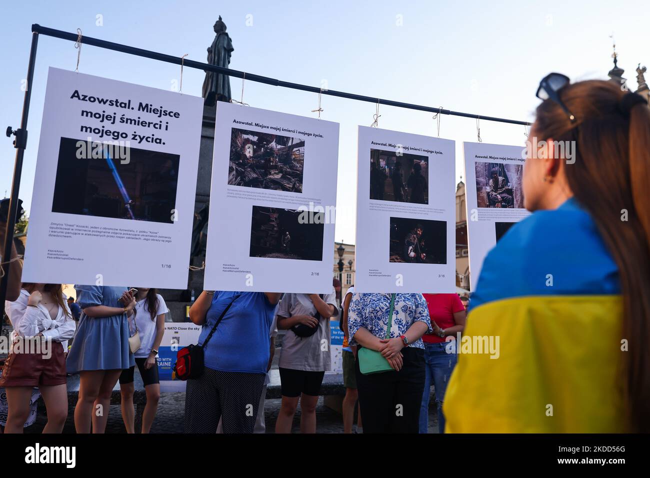 People are watching pictures by Azov soldier-photographer Dmytro 'Orest ...