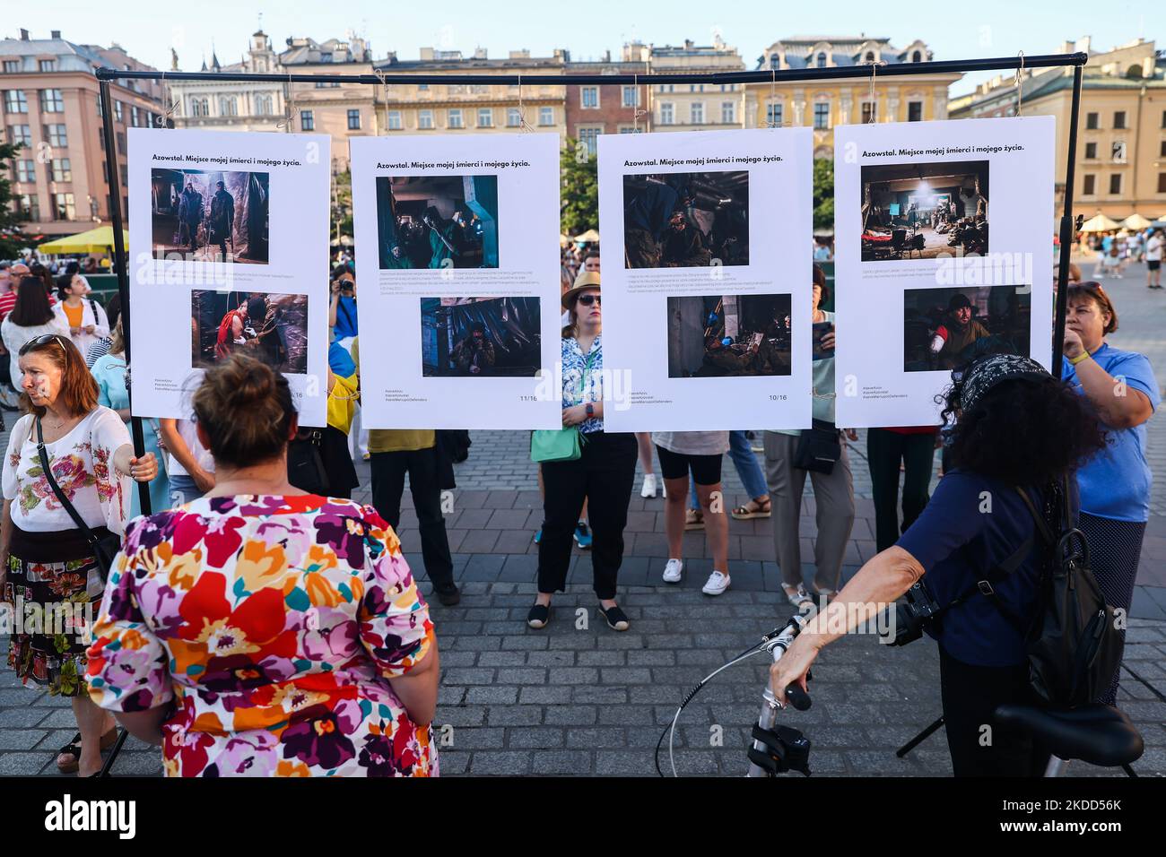 People are watching pictures by Azov soldier-photographer Dmytro 'Orest ...