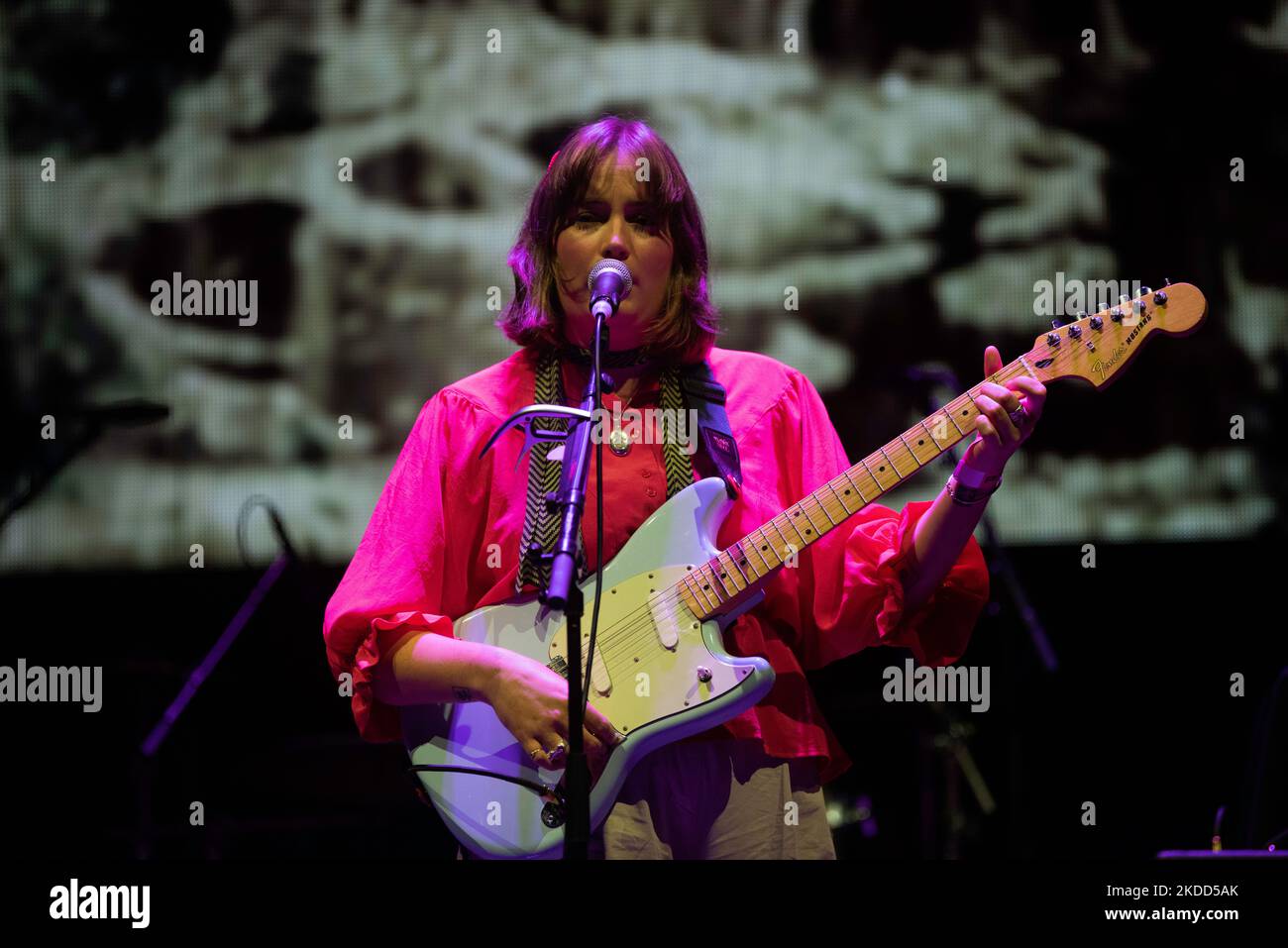 British indie pop singer Katy J Pearson performing with her band at the ...