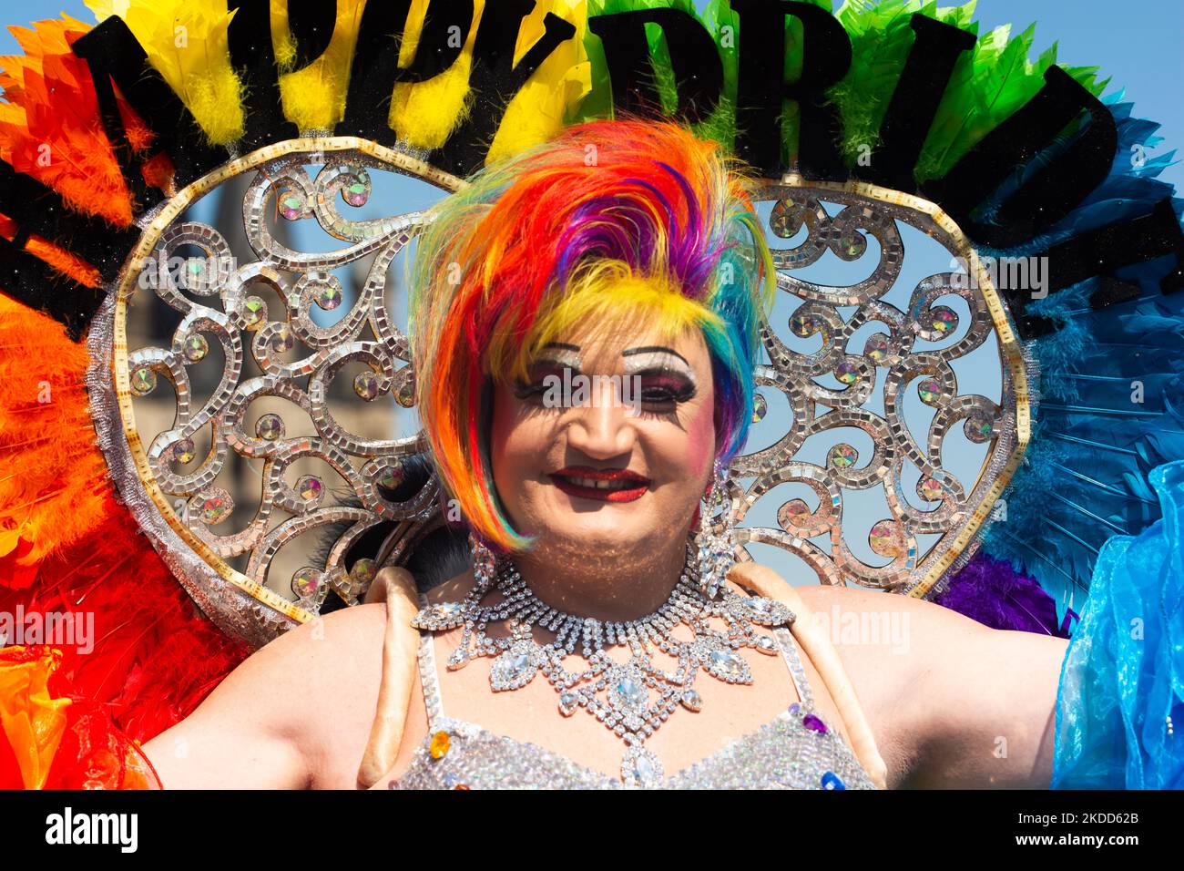 a member of LGBT community poses for the picture during annual CSD ...