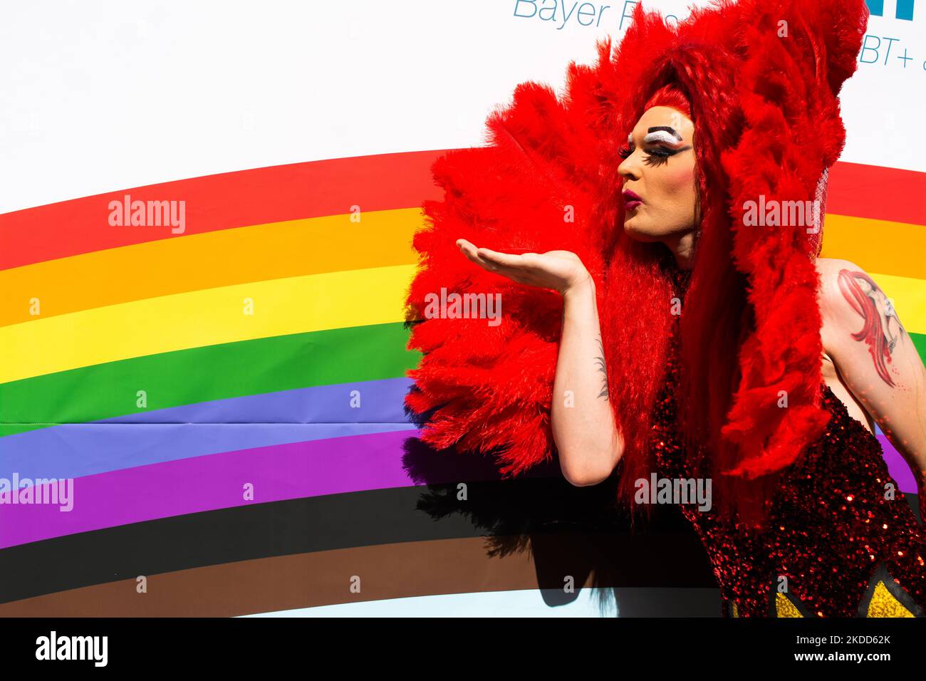 a member of LGBT community poses for the picture during annual CSD ...