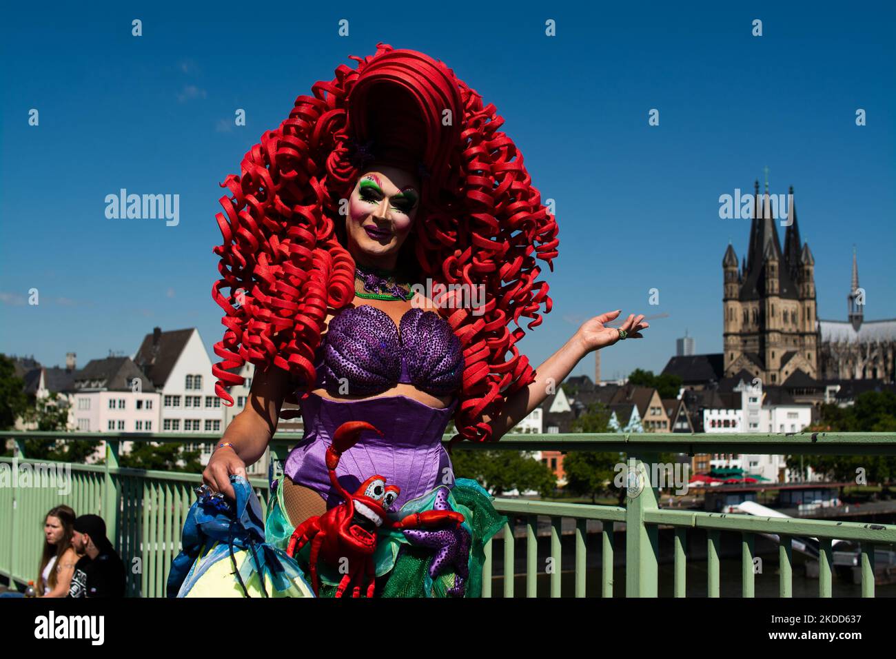 a member of LGBT community poses for the picture during annual CSD ...