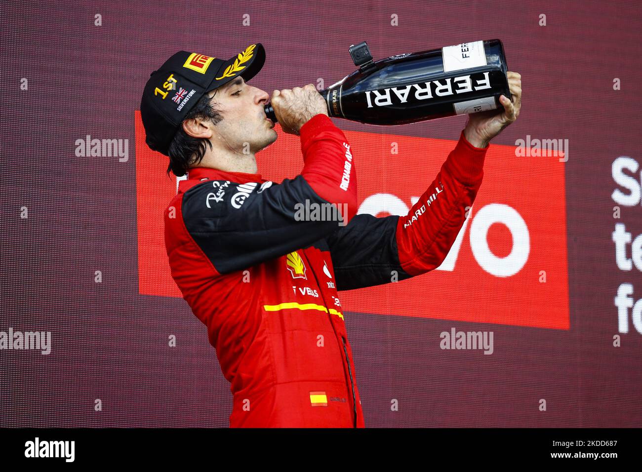 Carlos Sainz, Scuderia Ferrari, portrait celebrating his first victory ...