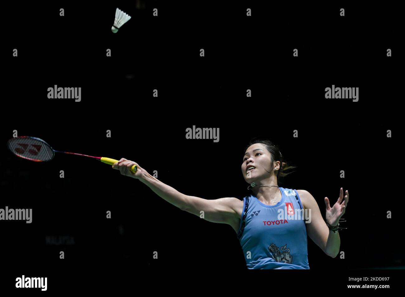 Ratchanok Intanon of Thailand competes in the Womens Singles Finals ...