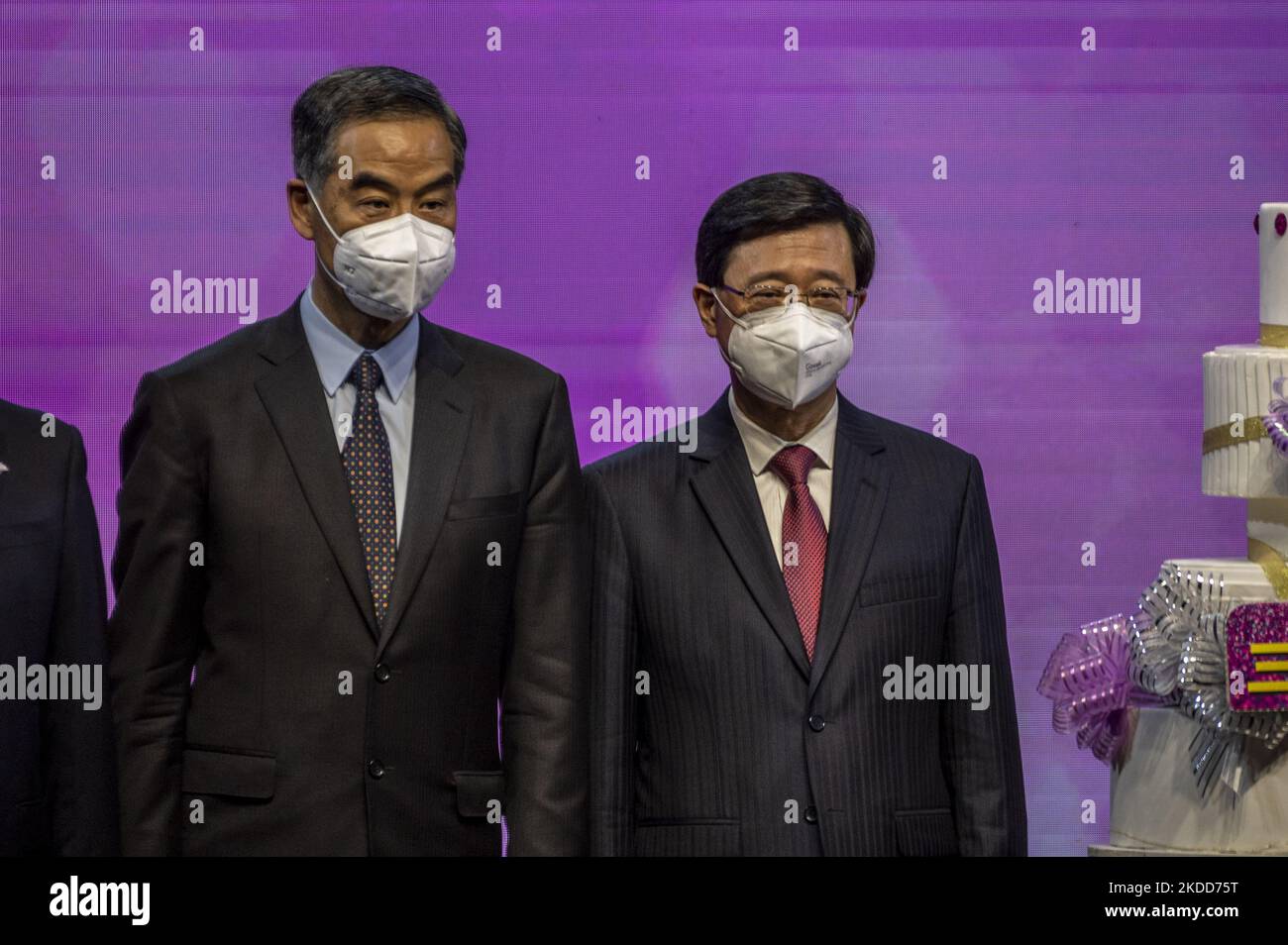 (Right) Former Hong Kong Chief Executive C.Y Leung and (Left) current ... (Right) Former Hong Kong Chief Executive C.Y Leung and (Left) current ...