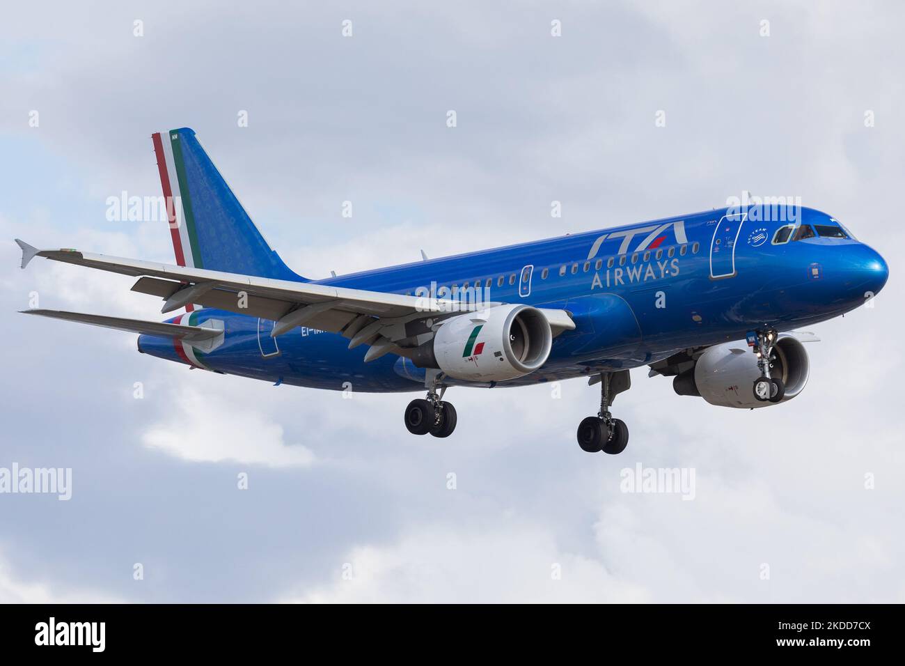 An ITA Airways Airbus A319 lands at Heathrow Airport on Monday 27 June ...
