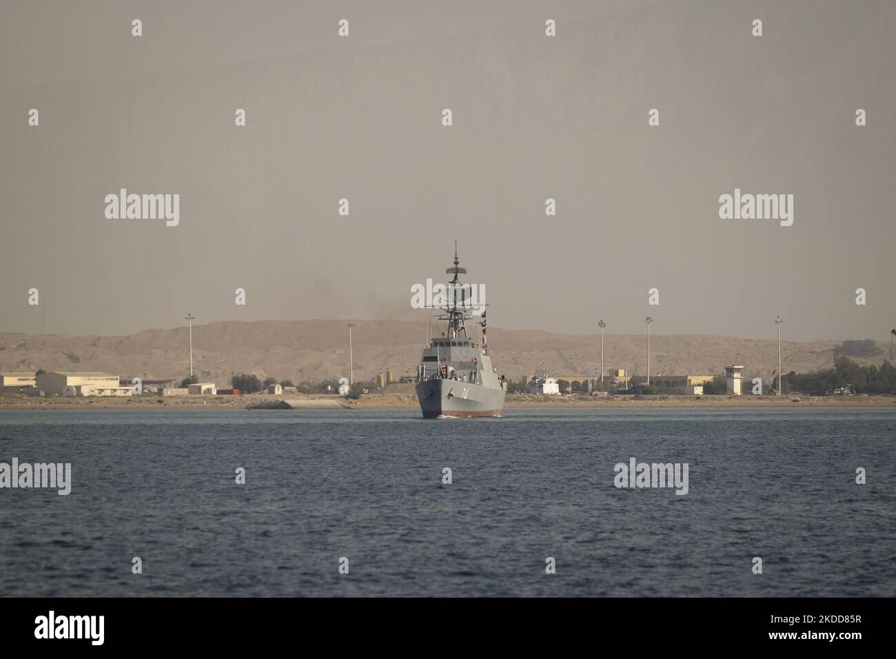 Iranian Navy Sahand warship sails along the Persian Gulf near the ...