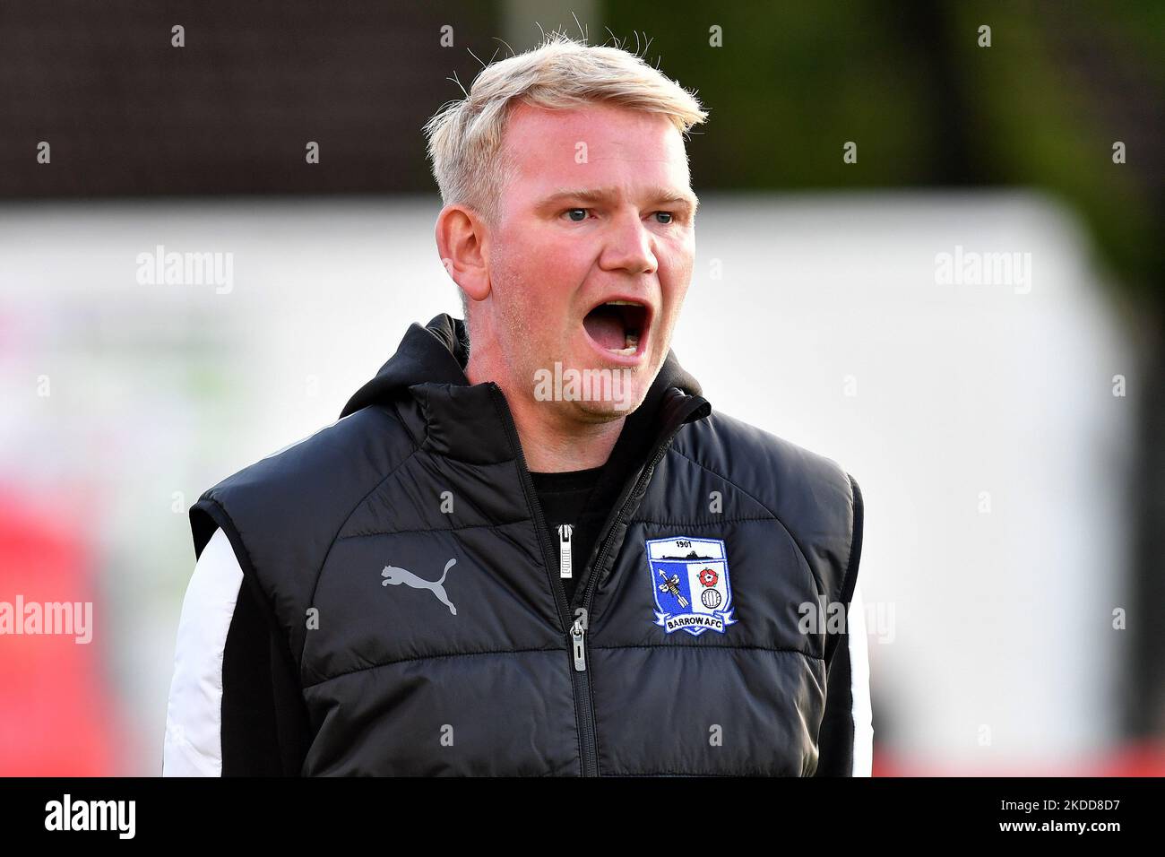 Pre season friendly match hurst cross stadium hi-res stock photography ...