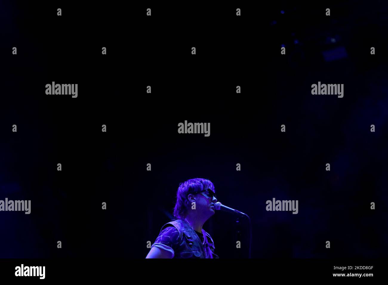 US rock band The Strokes lead singer Julian Casablancas performs on the ...