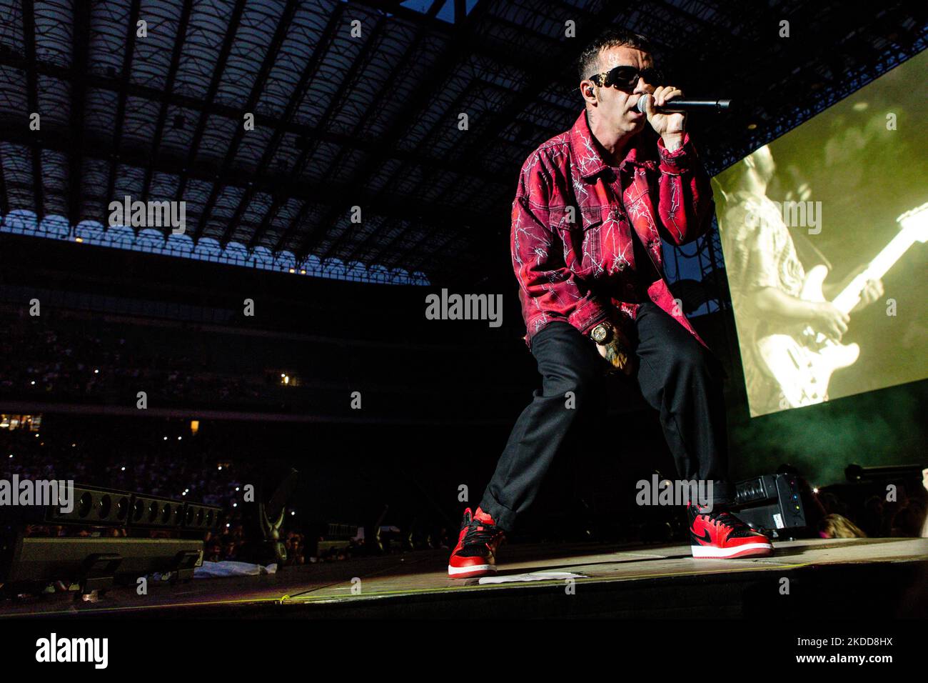 Italian rapper Salmo performs live at Giuseppe Meazza Stadium in San ...
