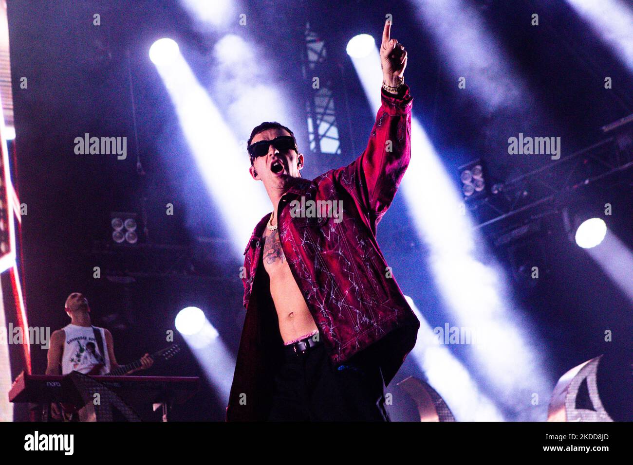 Italian rapper Salmo performs live at Giuseppe Meazza Stadium in San ...