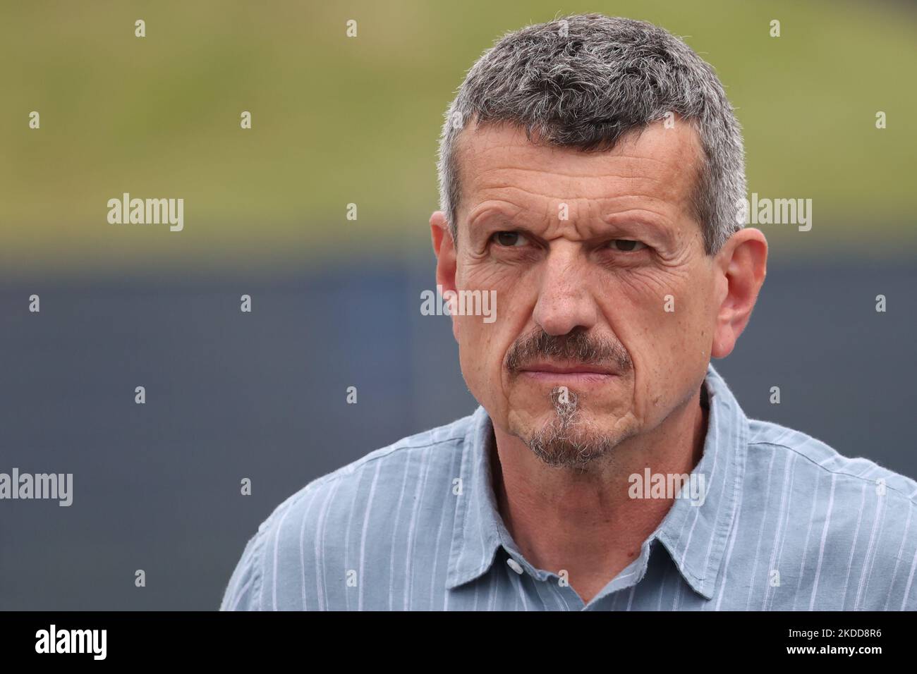 Haas team principal Guenther Steiner arrives the circuit ahead of the ...