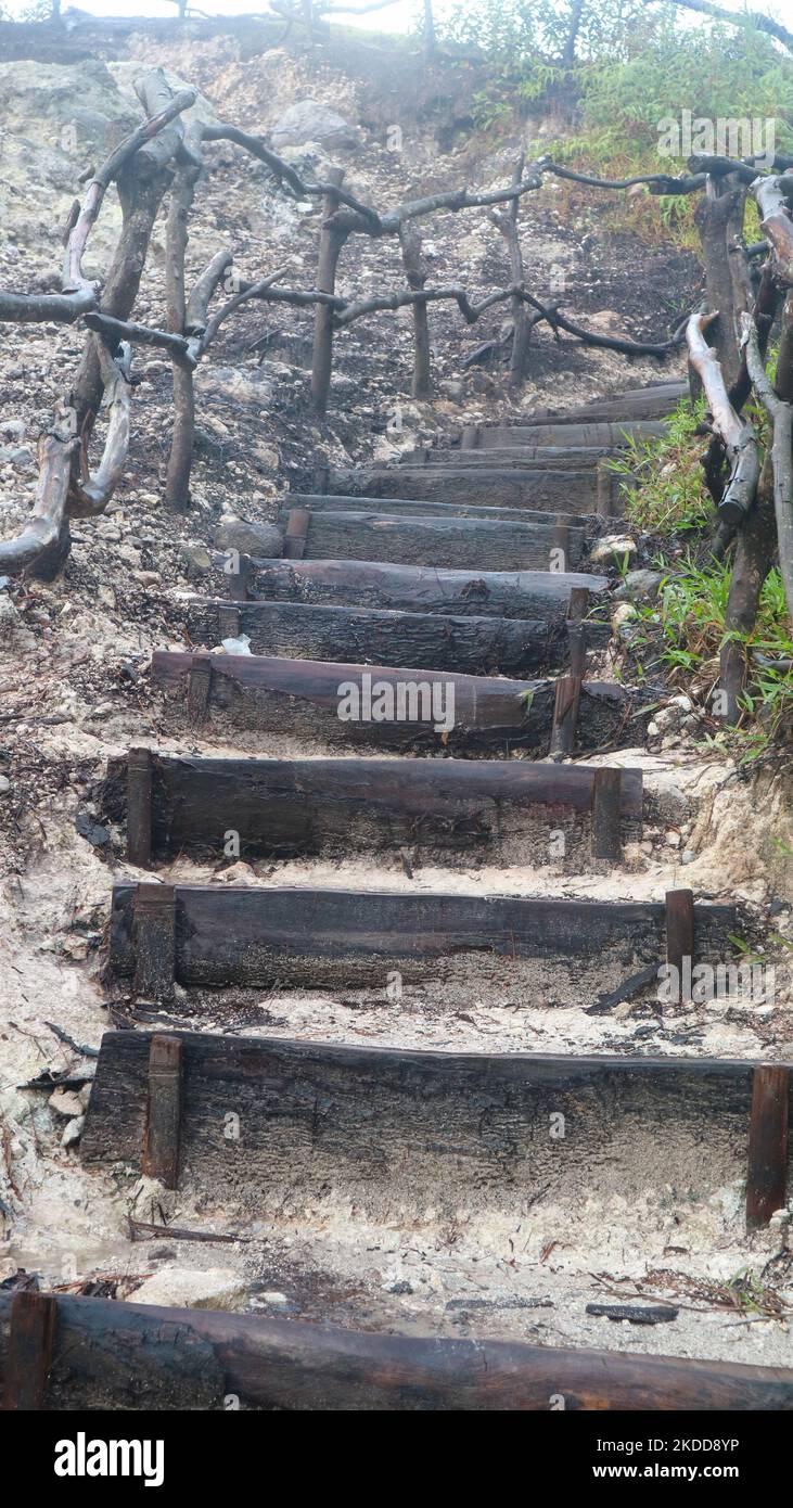 traditional stairs among sulfur rocks Stock Photo - Alamy