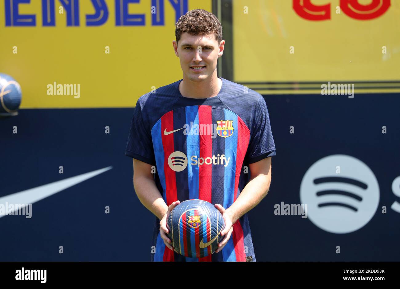 Andreas Christensen during his presentation as a new player of FC ...