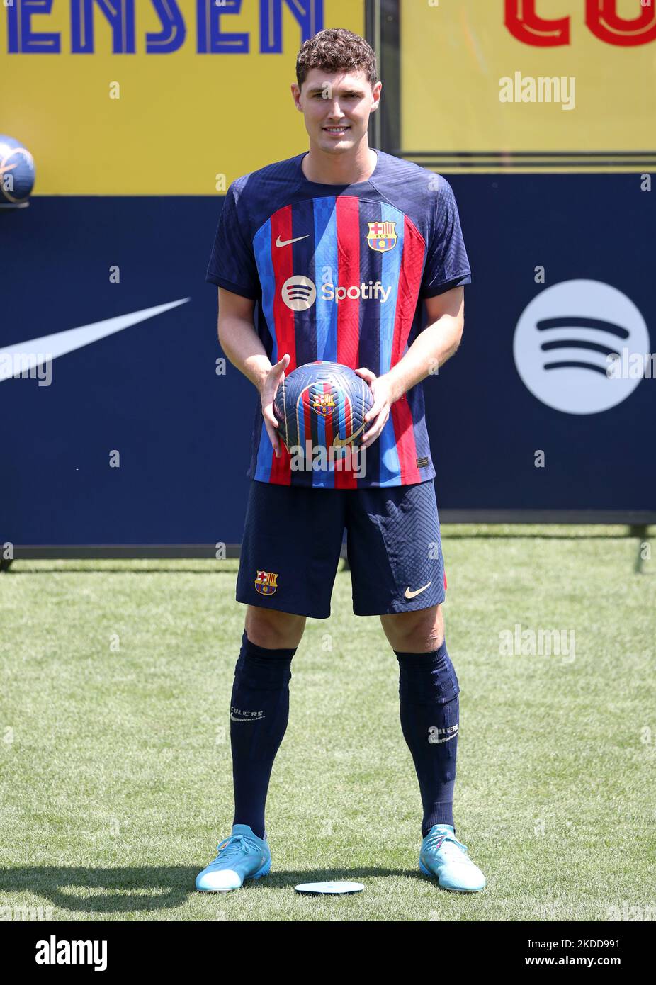 Andreas Christensen during his presentation as a new player of FC ...