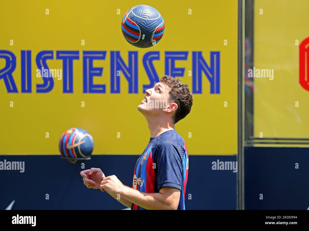 Andreas Christensen during his presentation as a new player of FC ...