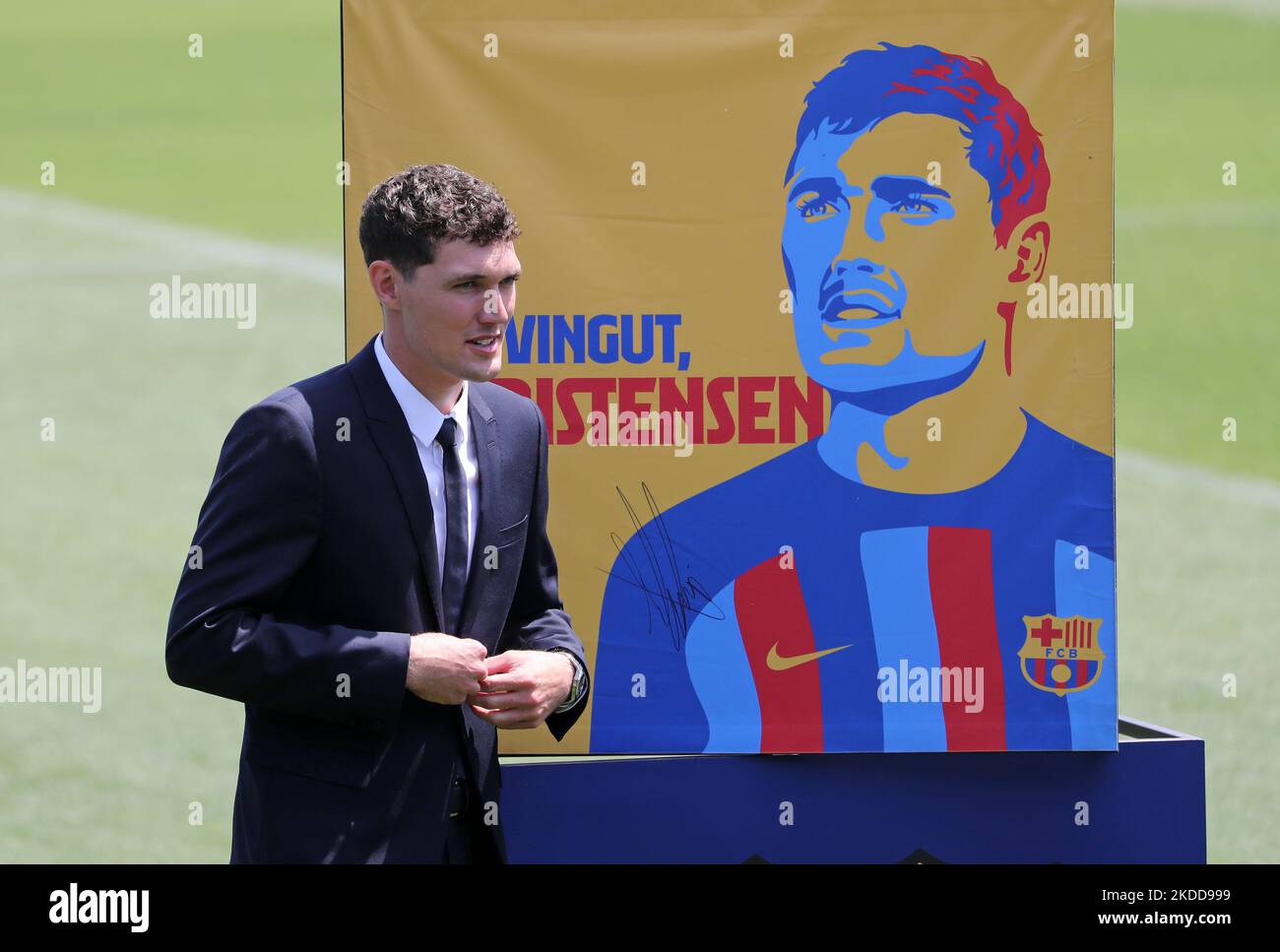Andreas Christensen during his presentation as a new player of FC ...